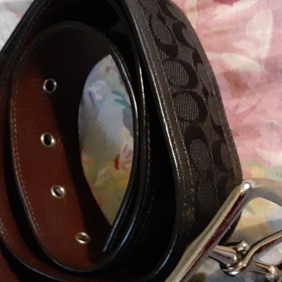 Coach | Accessories | Coach Signature Jacquard Black W Silver Metal ...